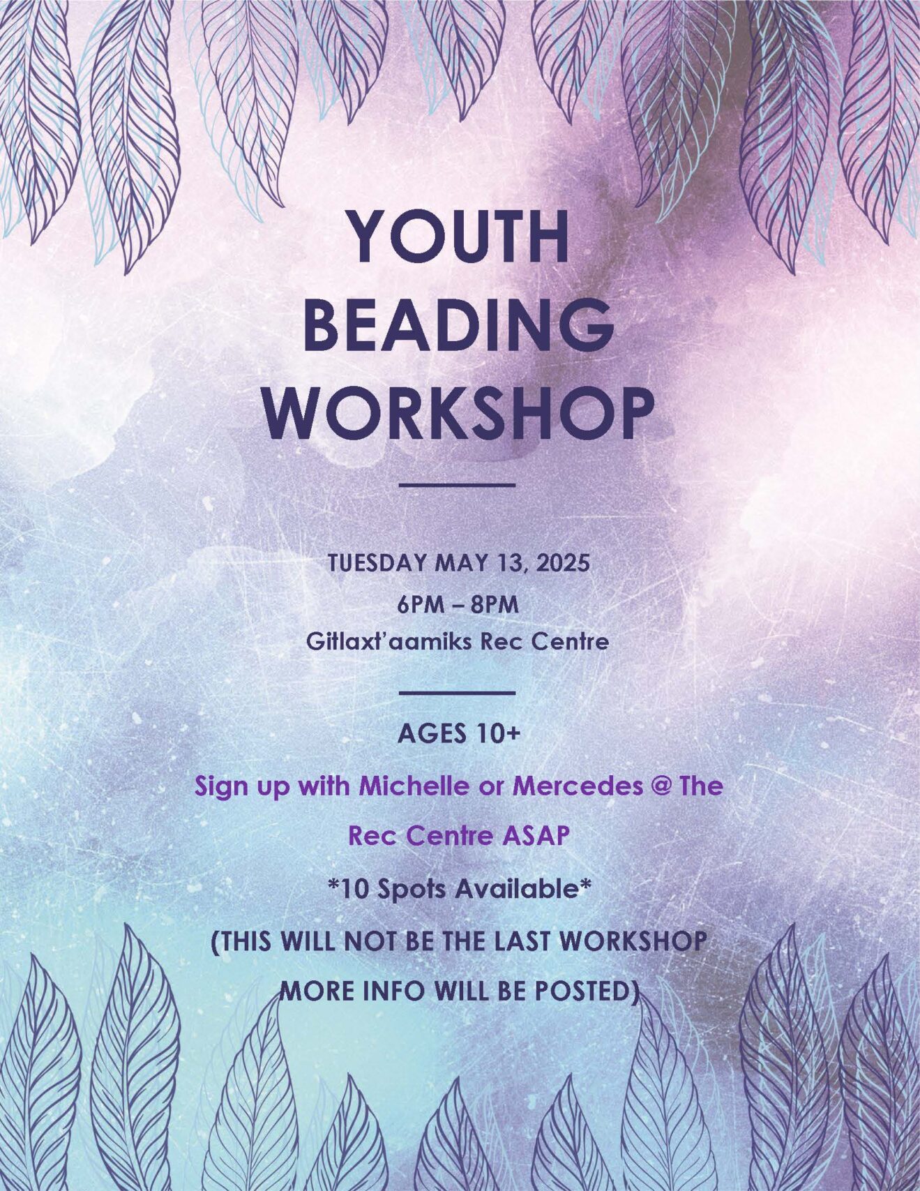 Youth Beading Workshop | May 13, 2025 – gitlaxtaamiks.com